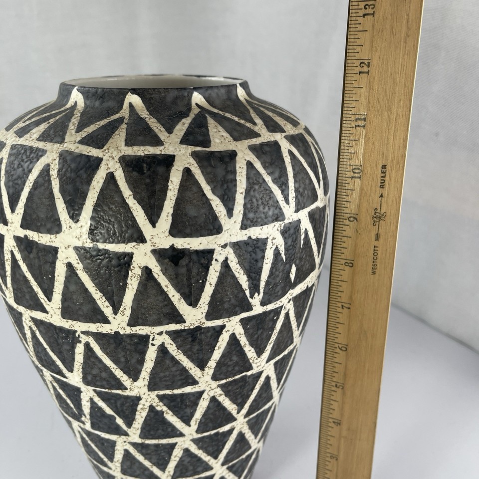 VTG Pier 1 Imports Ceramic Pottery Vase. Bold Geometric Tribal Inspired Design | eBay