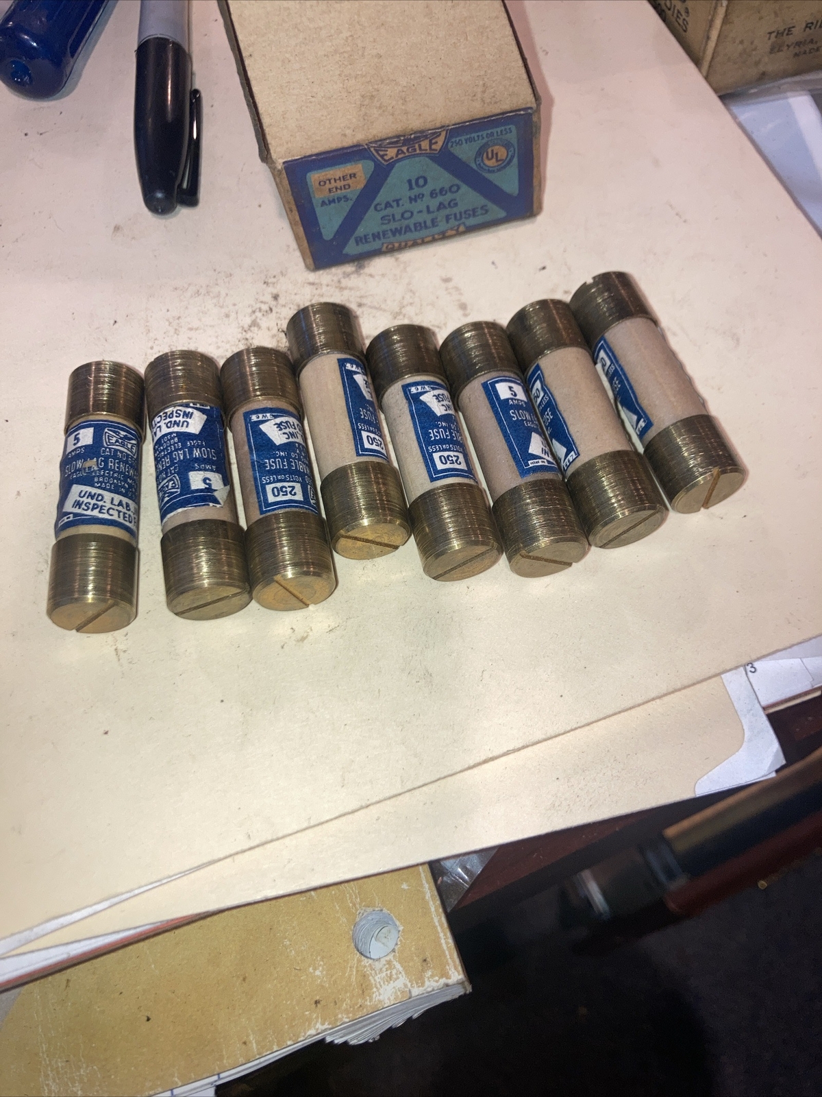 10-Pack Eagle 660 Slow Lag Renewable Cartridge And Plug Fuses 250V 40 ...