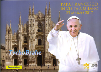 FOLDER VISIT POPE FRANCIS MILAN 2017 VATICAN ITALY First Day Cover PAPE ...