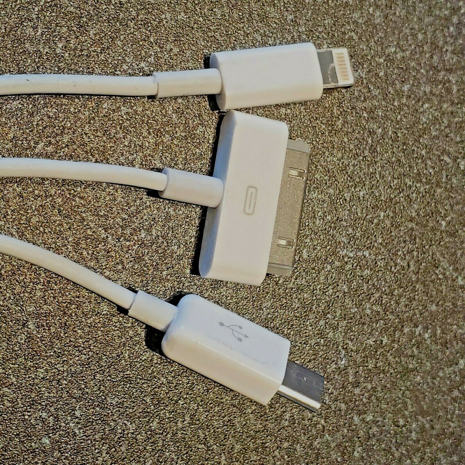 3 in 1 USB A male to USB Micro, 8 pin iPhone, 30 pin iPod (Samsung ...