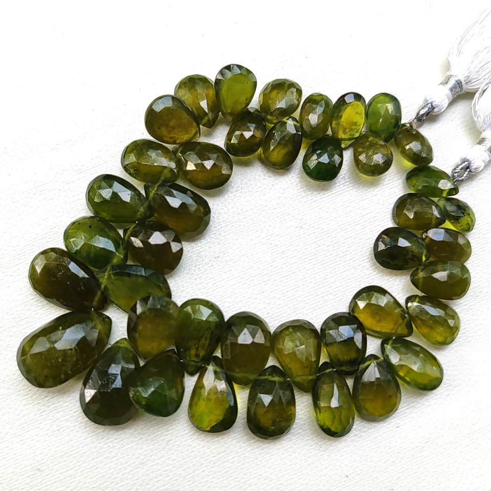 Natural Vesuvianite Idocrase Gems 11x8 to 20x13 mm Pear Cut Briolette 8 ...