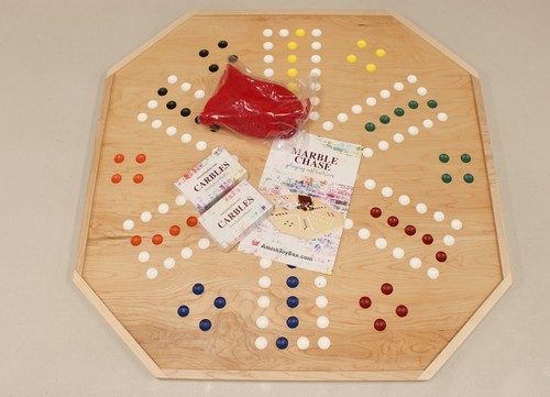 Large Marble Chase Game Board Set - 25" Wide - Double Sided (Blemished ...