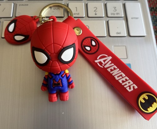 Spiderman Avengers Cartoon Character Keychain 3D Silicon Cartoon Accessory Gift | eBay