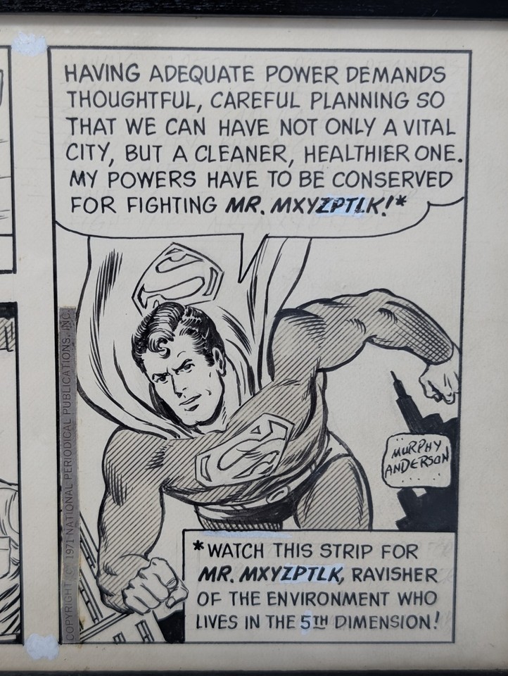 Murphy Anderson Original Superman Comic Strip Art (1971) – NYC Environmental PSA | eBay