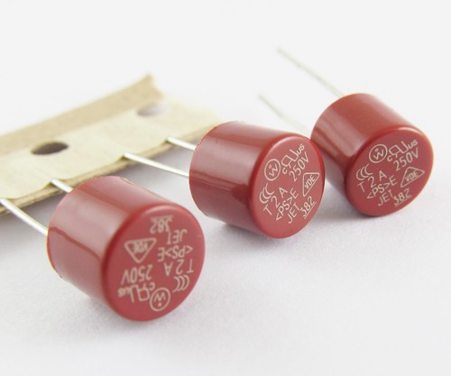 10pcs T5A 250V Capacitive Cylindrical fuse Miniature Slow Blow Micro ...