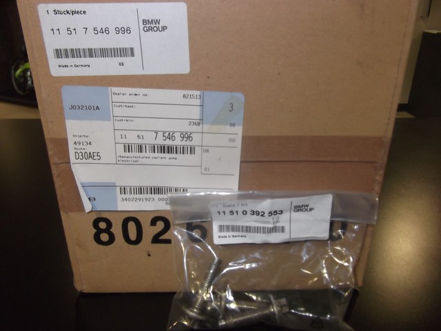 BMW 11517546996 Genuine OEM Factory Original Water Pump for sale online ...