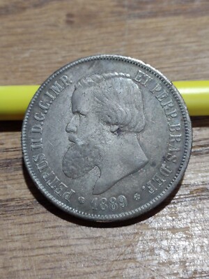 1889 Brazil 2000 Reis, Silver Ungraded Coin | eBay