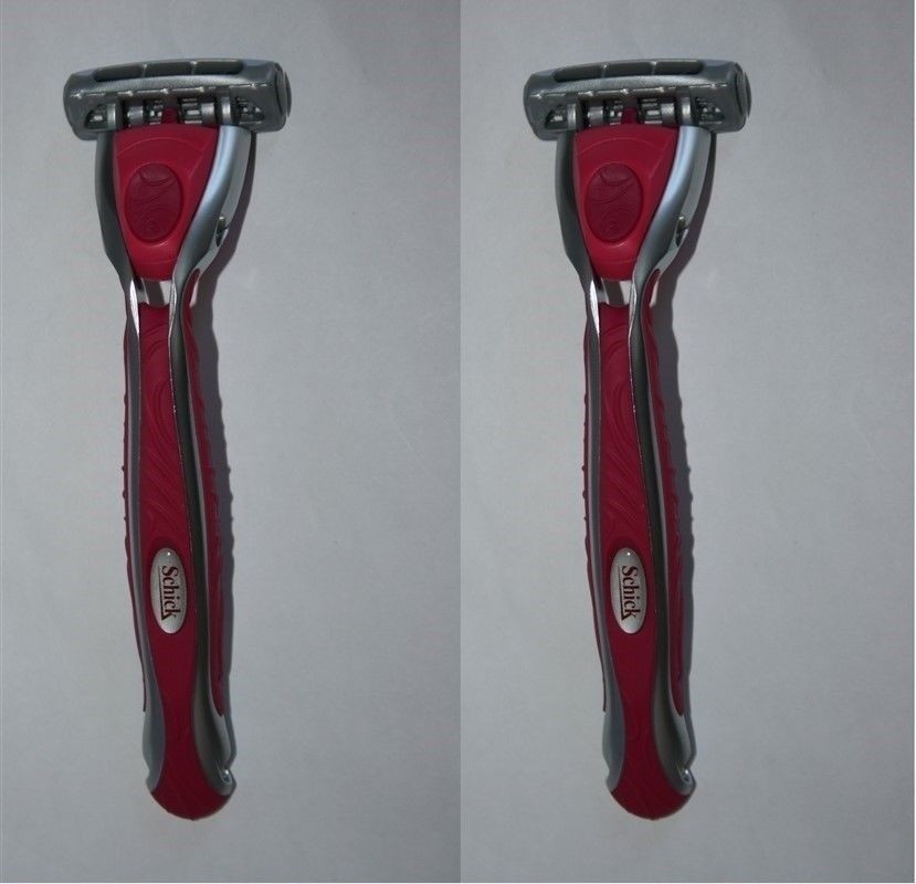 2 Schick Quattro Women Razor Shaver Handle Fits Quatro Refills Blade ...