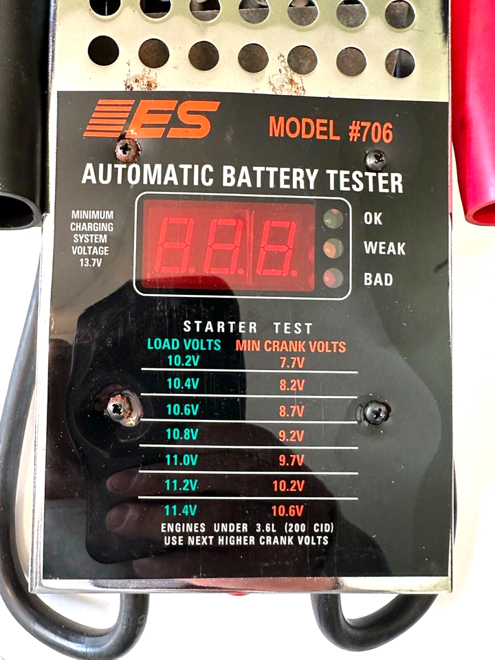 EDI 706 Digital Battery Load Tester with 1-Touch Programmed Automatic ...