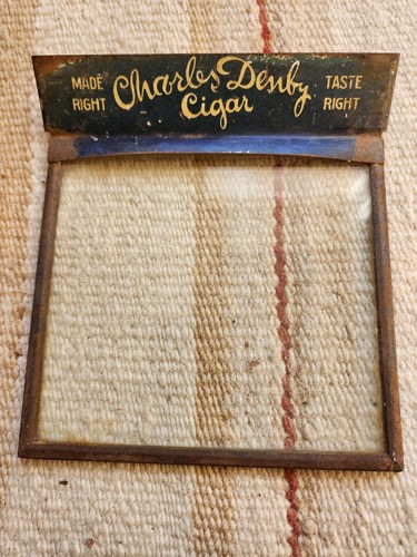 Charles Denby Cigar Box Tin Glass Lid Advertisement | eBay