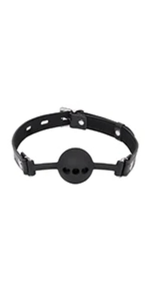Ball Gag Black Silicone Mouth Gag 3 Breathing Holes Ball Plugs Adult ...