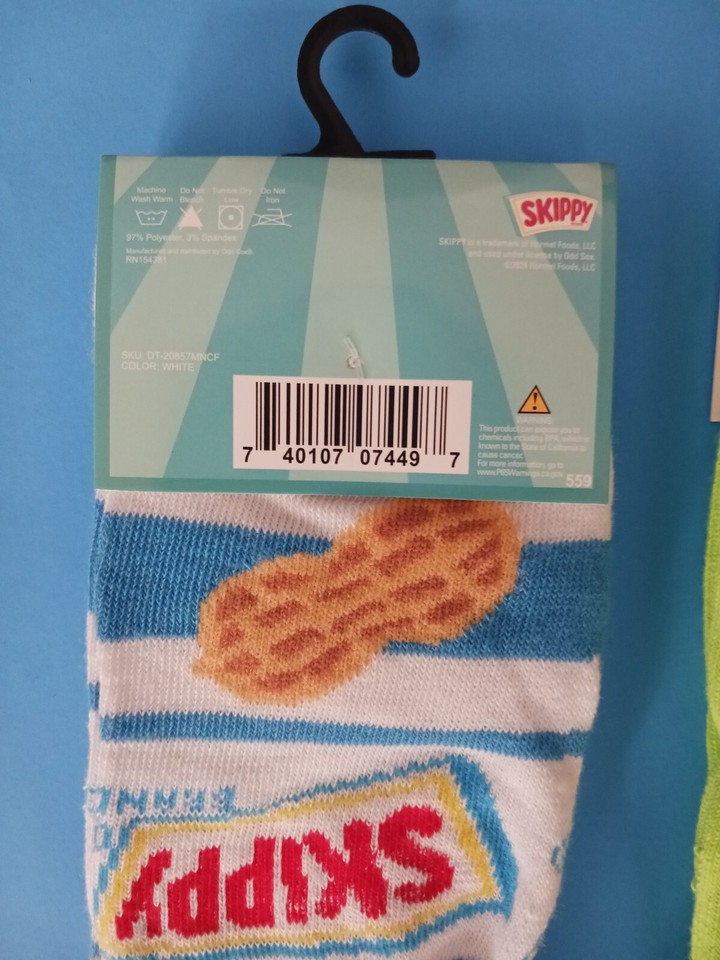 Snacks!- 2 Prs SOCKS, Jolly Rancher Green Apple & Skippy Peanut Butter ...