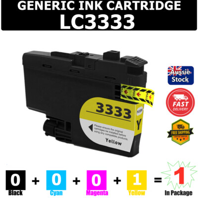 1X Generic LC3333 LC-3333 Yellow Ink Cartridge For Brother DCP J1100dw ...