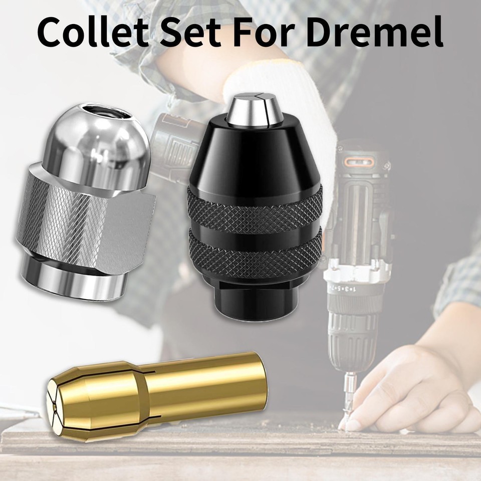 Drill Chuck Collet Set for DREMEL Drill Bit Chuck Shank Rotary Tool ...