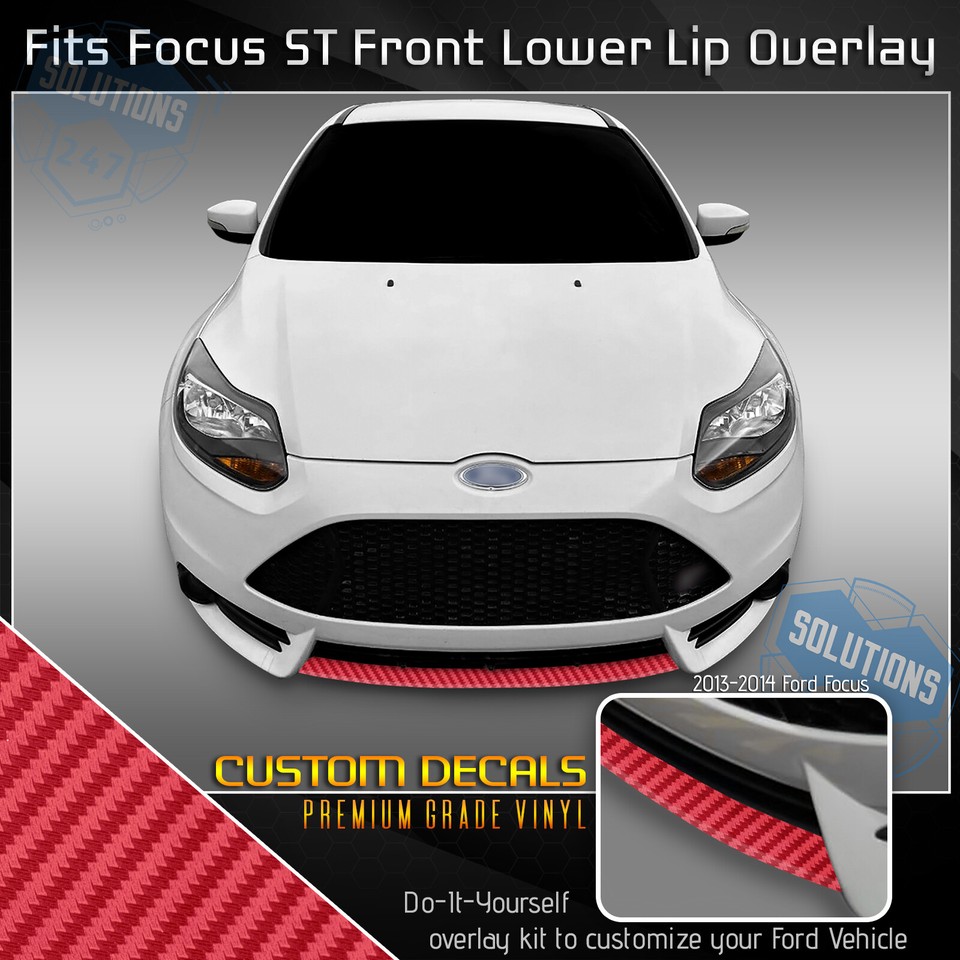 For 2013-2014 Ford Focus ST Front Lower Lip Trim Decal Wrap - Matte ...