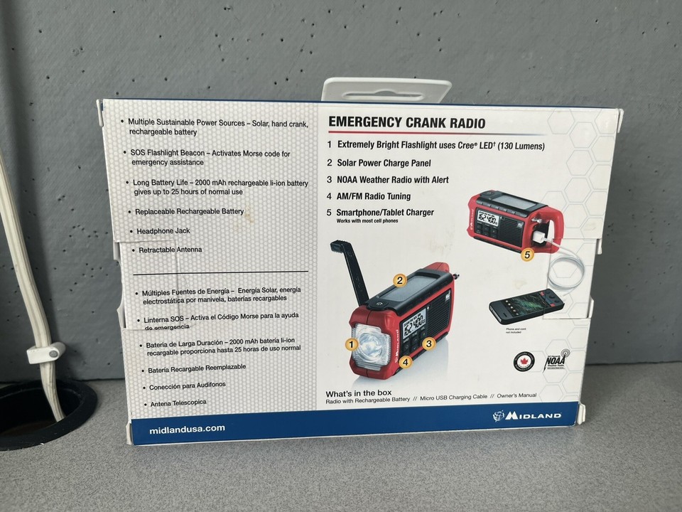 Midland ER200 Emergency Weather Radio With AM/FM | eBay