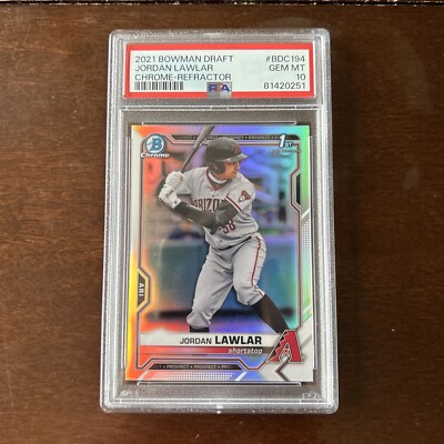 2021 Bowman Draft Baseball Jordan Lawler 1st Refractor PSA 10 ...