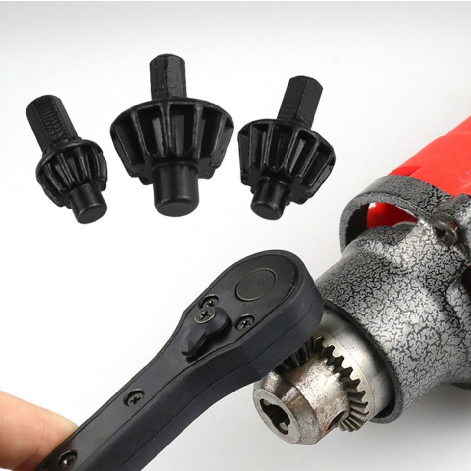 Ratcheting Chuck Key 2-in-1 Universal Wrench Set with Sockets for Drill ...