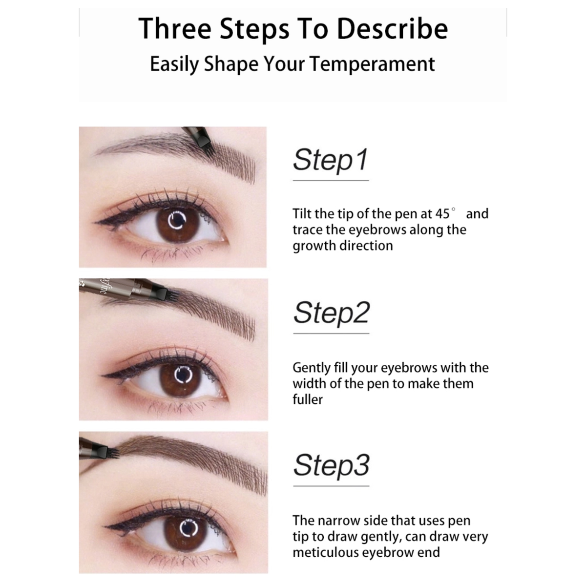 Microblading Eyebrow Mapping Pen With Replacement Refills 4-Pack Brow ...