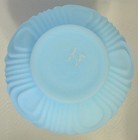 Fenton Blue Custard Glass Vase Hand Blown Unsigned | eBay