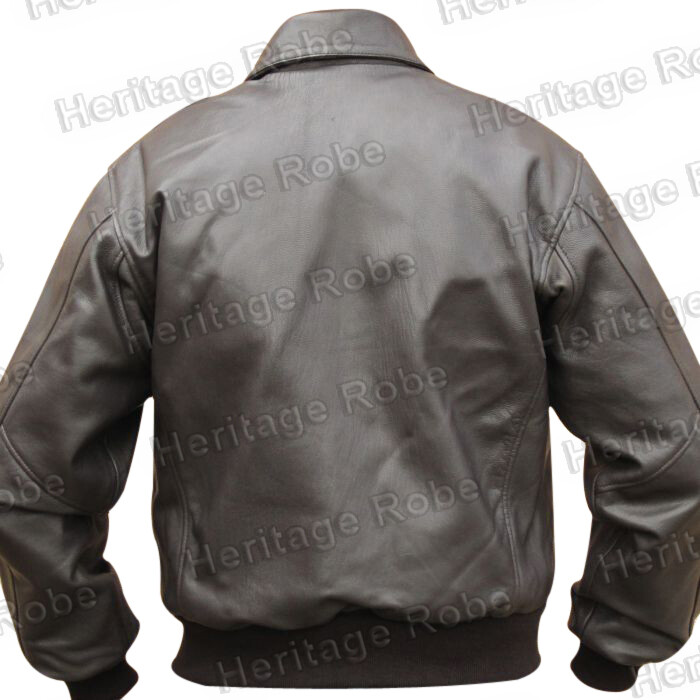 WWII US Air Force Pilot A2 Flight Jacket Brown Black Repro DDP - No ...