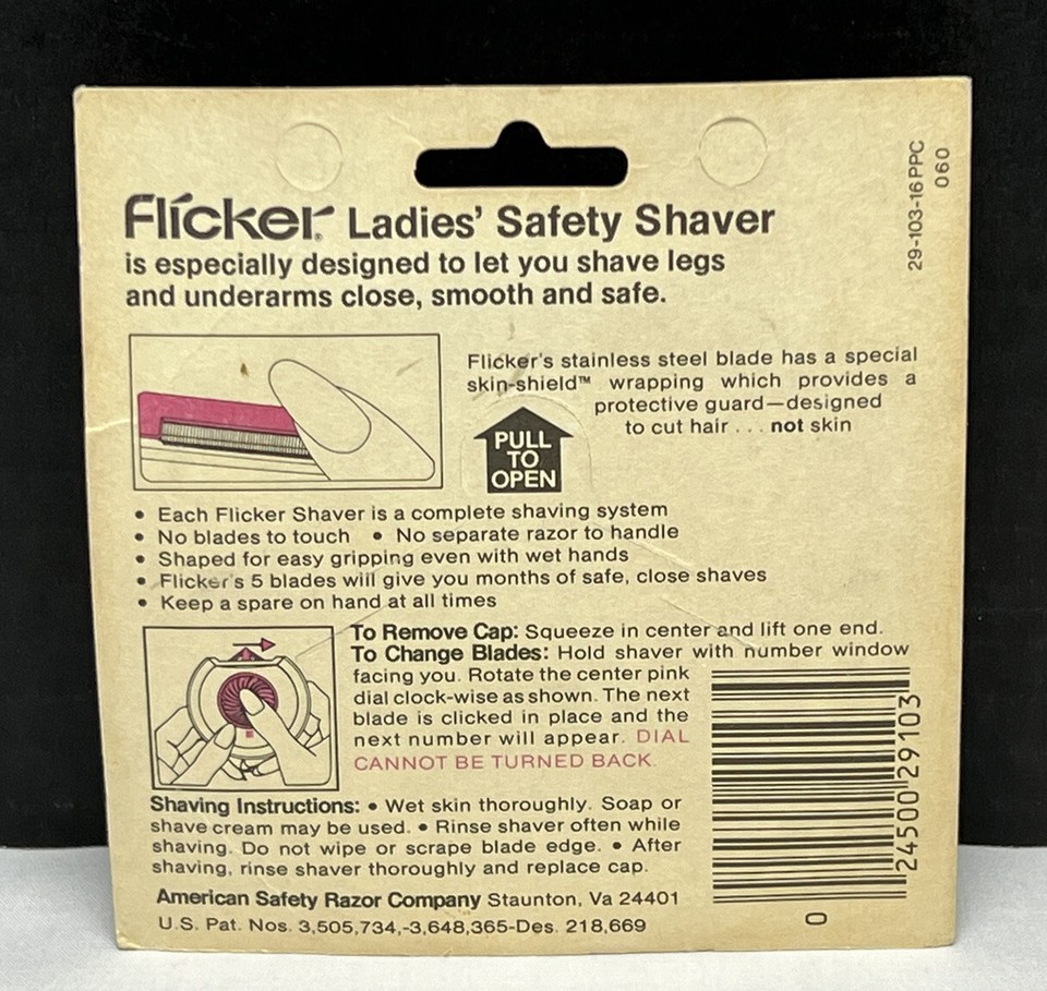 NEW Vintage Flicker Women's Shaver 5 Blade Razor SEALED Personna Ladies ...