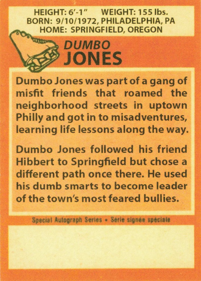 Dumb Donald Jones Fat Albert Chris51 Parody Card Hibberts | eBay