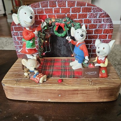 Gemmy Animated Singing Mice Trio Family - Moving with Lighted Christmas ...