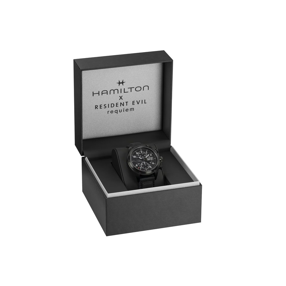 HAMILTON Resident Evil Khaki Field Auto Limited Edition Leon Watch ...