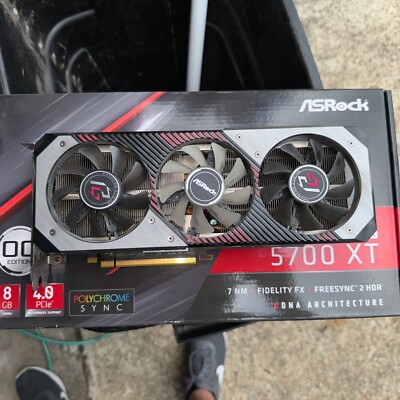 ASRock Radeon RX 5700 XT Phantom Gaming 8‎GB GDDR6 Graphics Card Fans ...