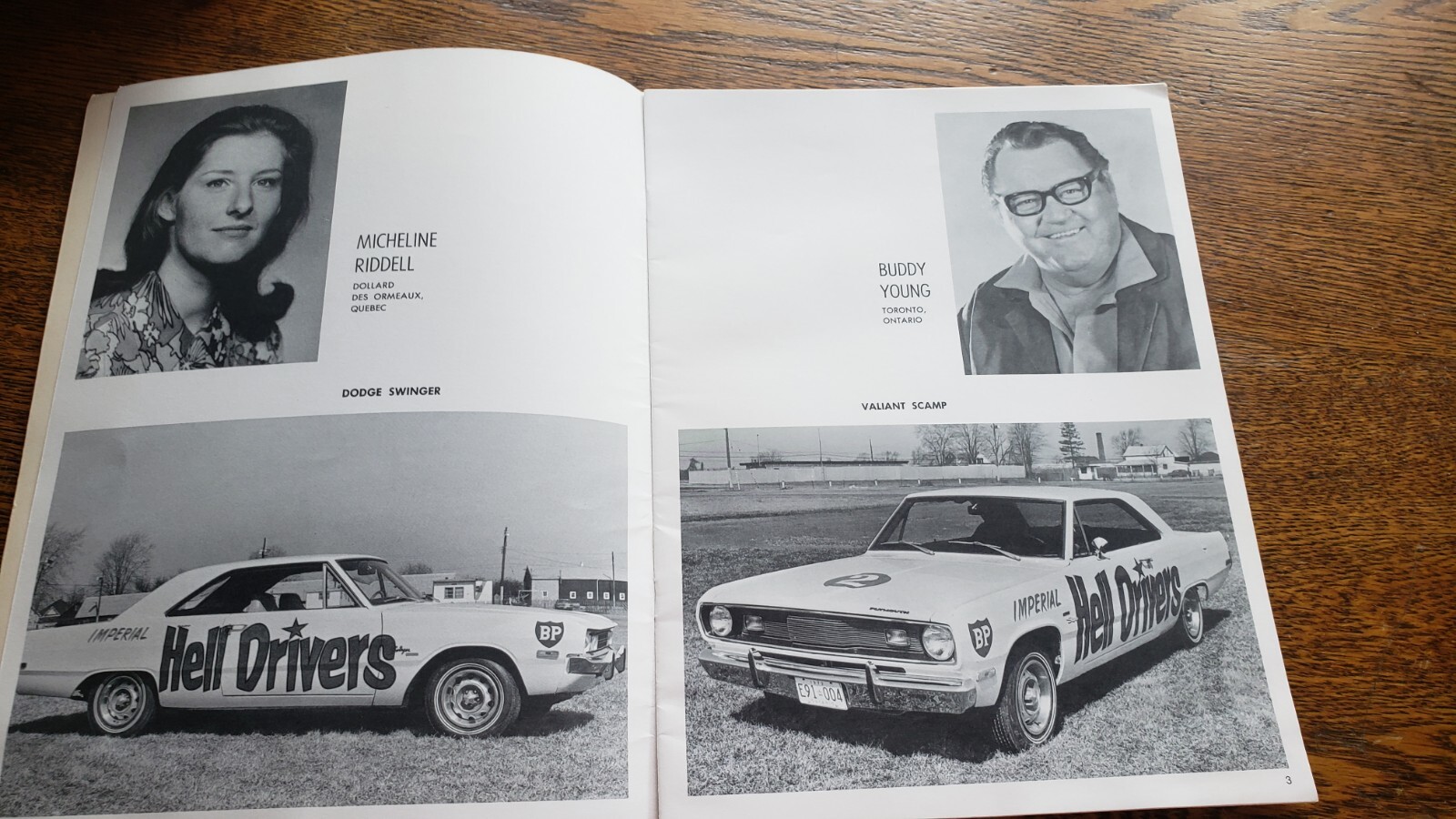 vtg Hell Drivers Paul Riddel Booklet im memoriam Great Pictures Ontario ...