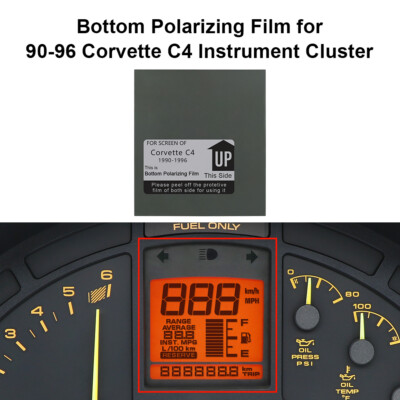 Bottom Polarizing Film for 1990-1996 Corvette C4 Instrument Cluster ...