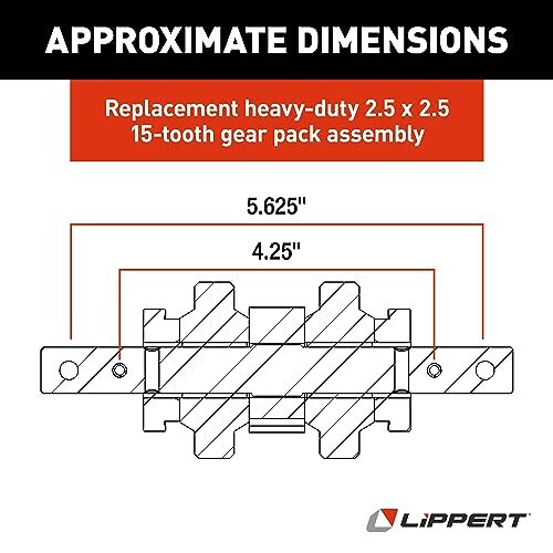 Lippert 123356 Heavy Duty Rv Slideout Gear Pack With Steel Rollers 2.5 ...