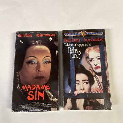WHAT EVER HAPPENED TO BABY JANE? & MADAME SIN 2 VHS LOT BETTE DAVIS SEALED | eBay