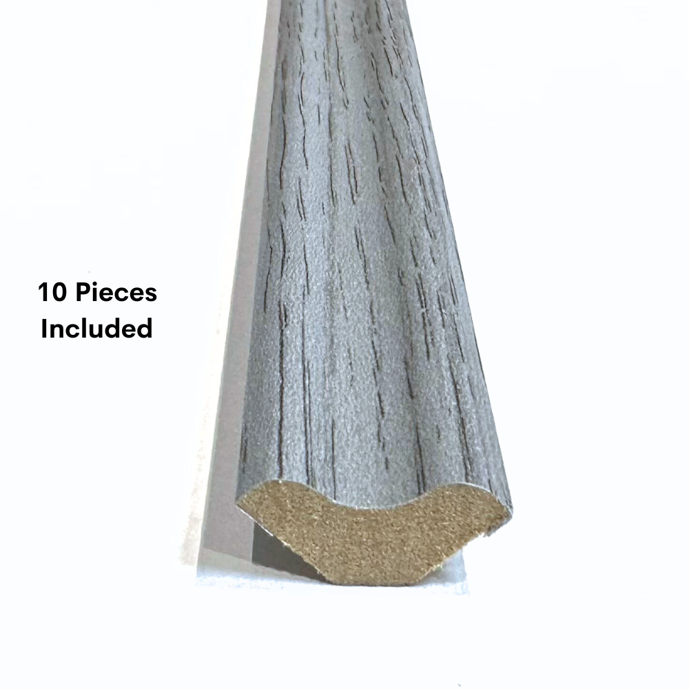 Grey Oak Effect Scotia Beading Flooring Edging Strip 10 Pieces 2.4m ...