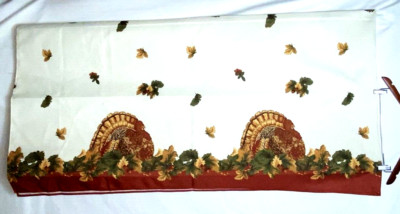Thanksgiving Fall Turkey & Floral Rectangle Table Cloth 120" x 60" B6*O ...