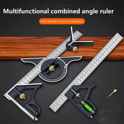 300mm Try Square Set Precise Stainless Steel Measuring Tool Square ...