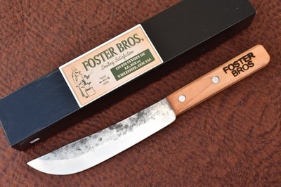 FOSTER BROS MADE IN USA WOOD FIXED BLADE HUNTING SKINNING BUTCHER KNIFE ...