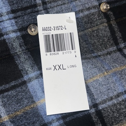 Pendleton Trail Shirt Mens XXL long Elbow Patch Blue Plaid 100% Virgin ...