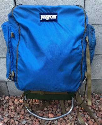Vintage Jansport Blue External Frame Backpack Hiking Camping Pack USA ...