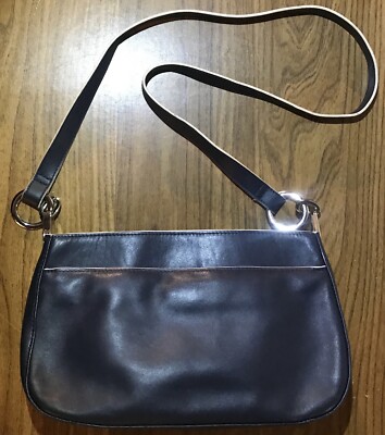 Vintage Laura Scott Navy Blue Handbag Purse Crossbody Shoulder Bag ...