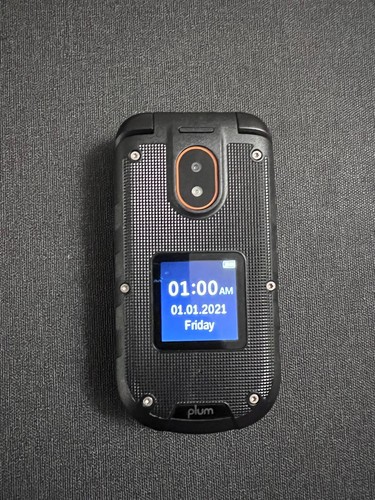 Used Plum RAM Plus | 4G LTE Unlocked Rugged Flip Phone - Black/Orange ...