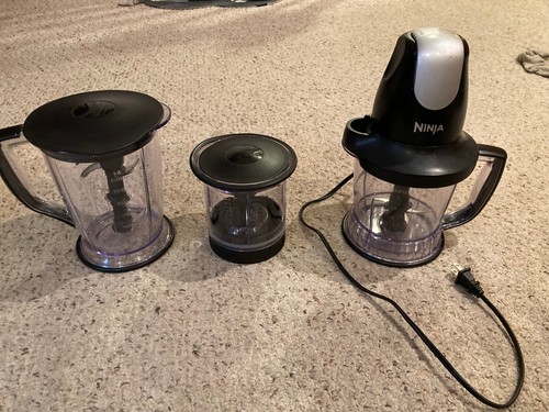 Ninja QB1004 Blender/Food Processor w/450 Watt Base 2-5-6 Cup Pitchers ...