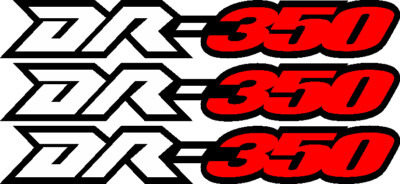 DR350 Dr 350 Red Swingarm Stickers Decals Graphics airbox tank dirtbike ...