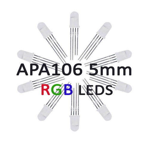 10x APA106 5mm RGB LEDS (compatible with WS2812B SK6812 NeoPixel) F5 ...