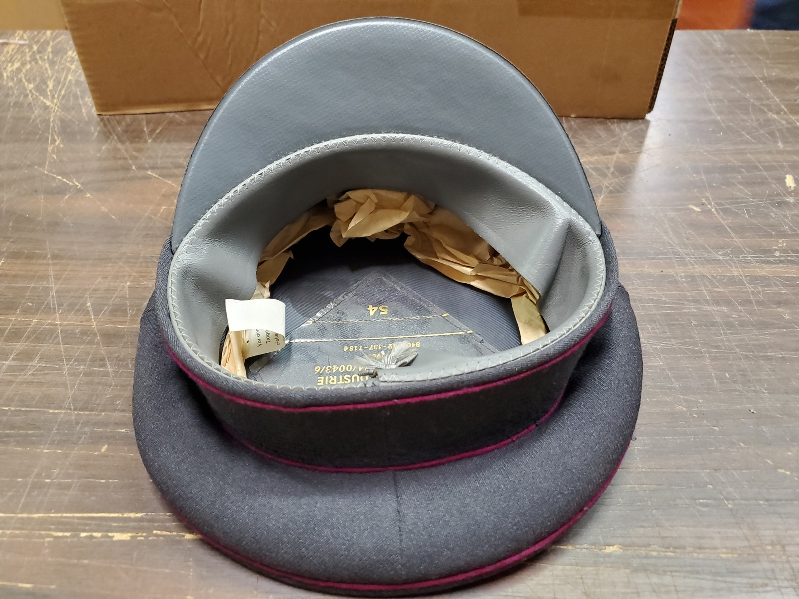 1960 Cold War East German Military Visor Cap Bamberger Mutzen-Industrie ...