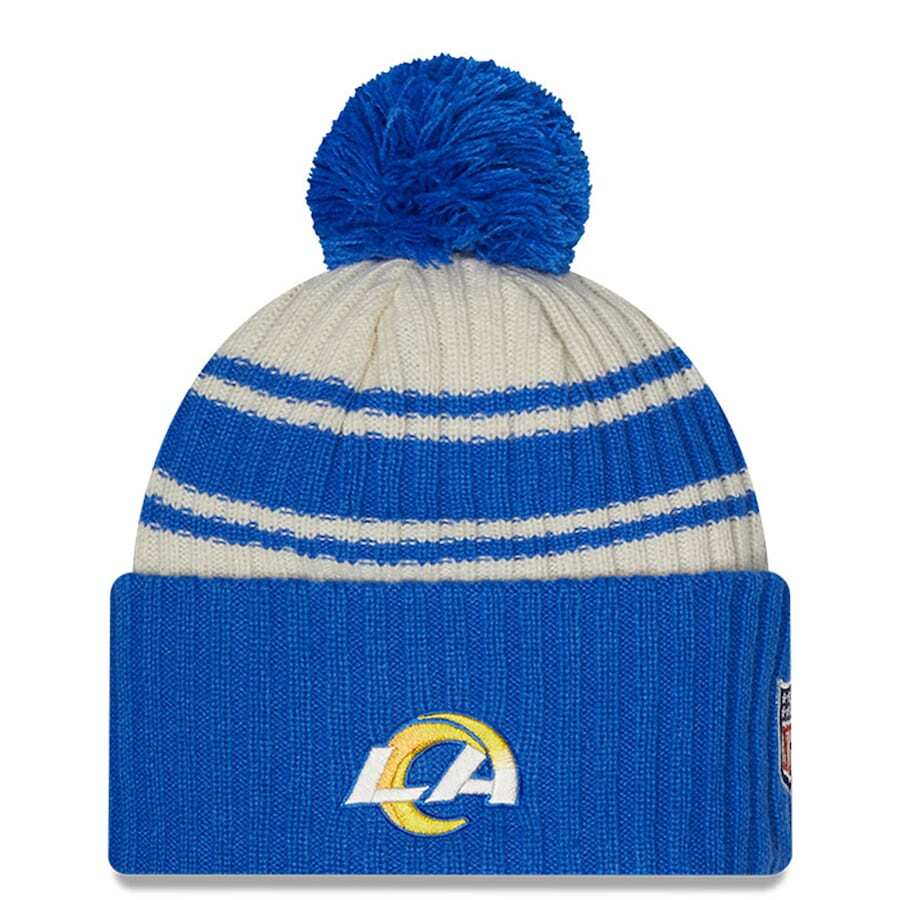 Men's Los Angeles Rams New Era 2022 Sideline Sport Cuffed Pom Knit ...