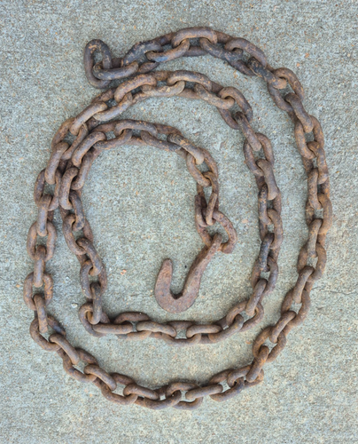 Hand Forged Hook & Chain Primitive Blacksmith Made 8ft+ long! | eBay