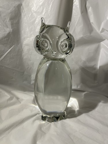 Beautiful Lucio Zanetti Murano Signed Clear Glass OWL Sculpture ...