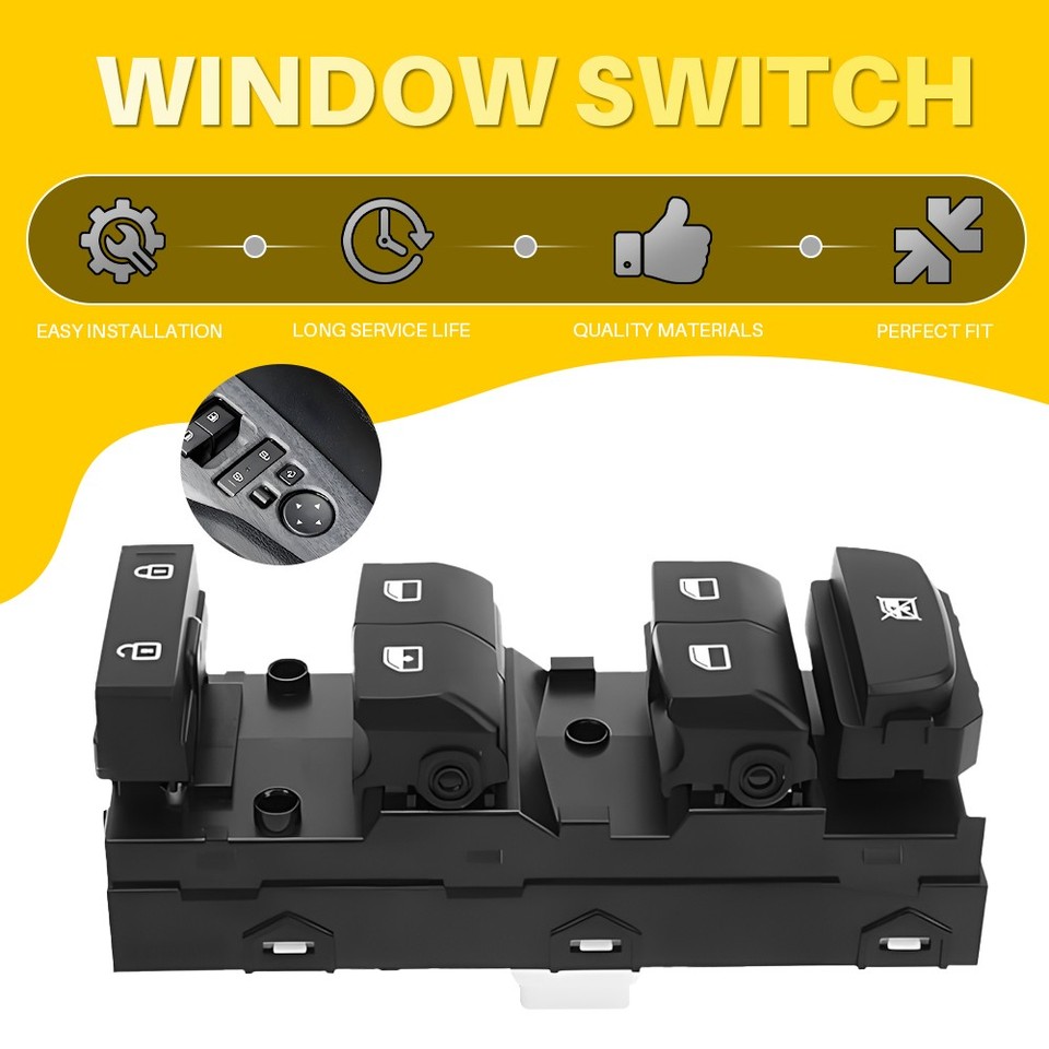 93571-M6100 Black Driver Master Power Window Switch for Kia Forte 2019 ...